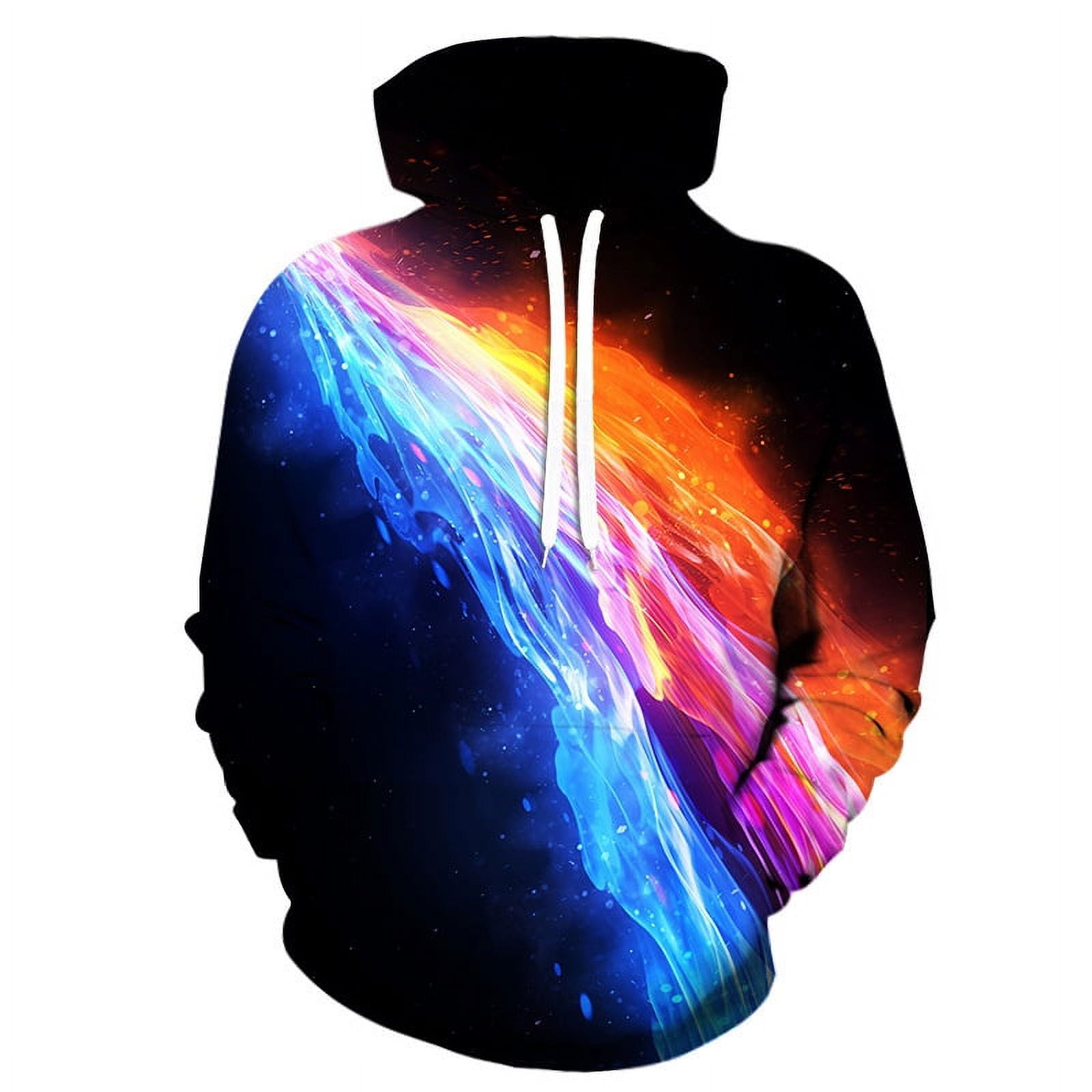 Abstract Simple Paint Hoodie 3D Print Graffiti Hooded Pullover Men New ...