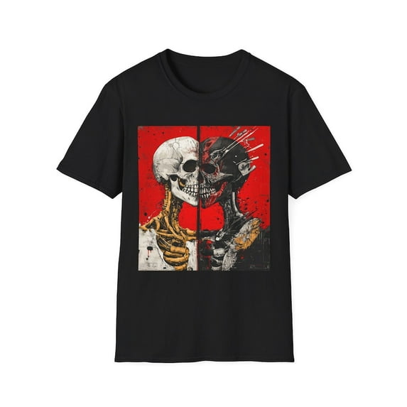 Abstract Skeleton Duo Surreal Gothic Illustration Graphic Tee – Unisex ...