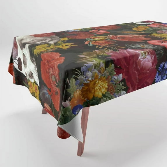 Abstract Skull Characters Flowers Animal Garden Plant Pattern ...