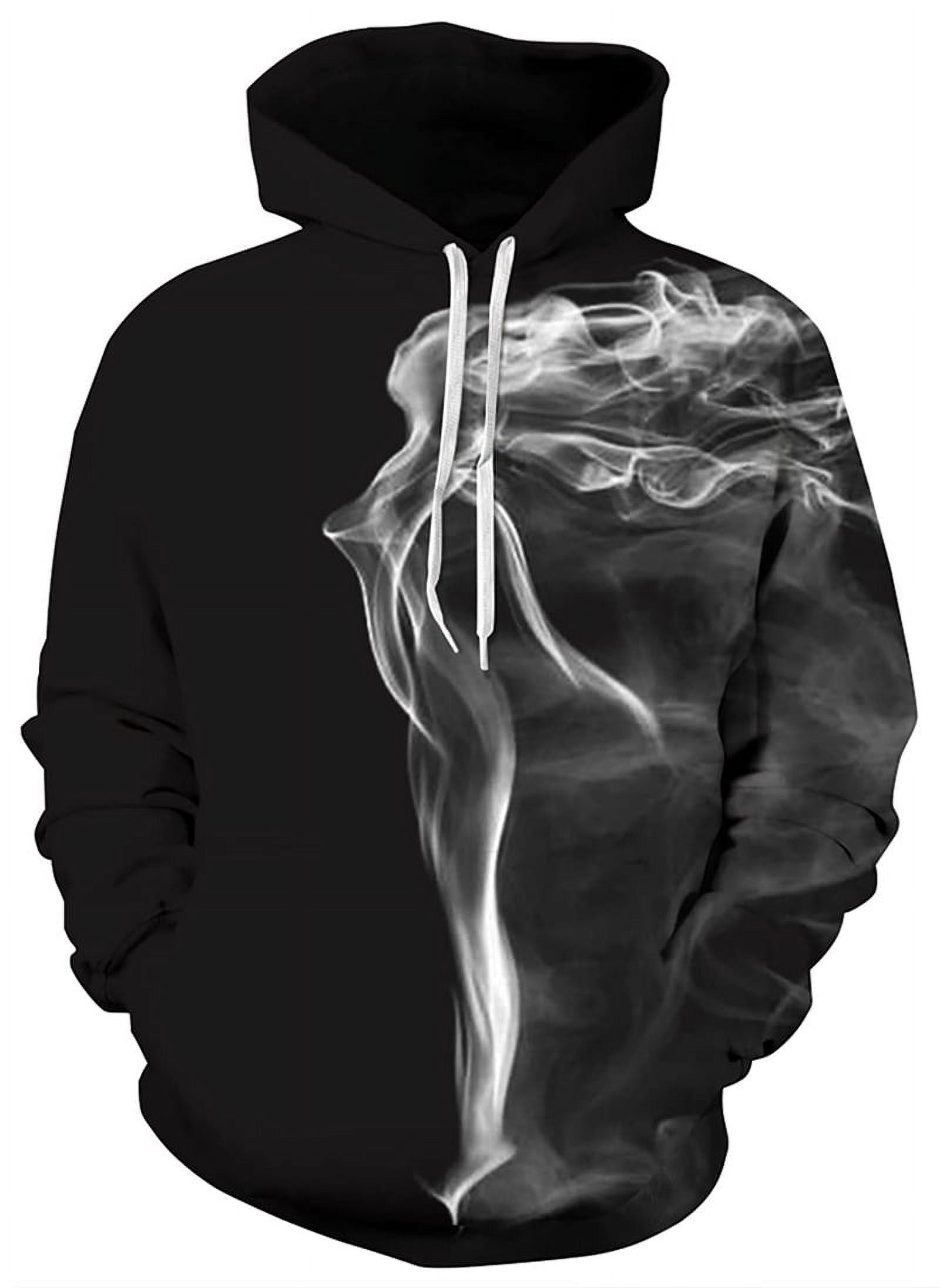 Abstract Smog Graphic Hoodie Men Clothing 3D Traffiti Neon Printed New ...