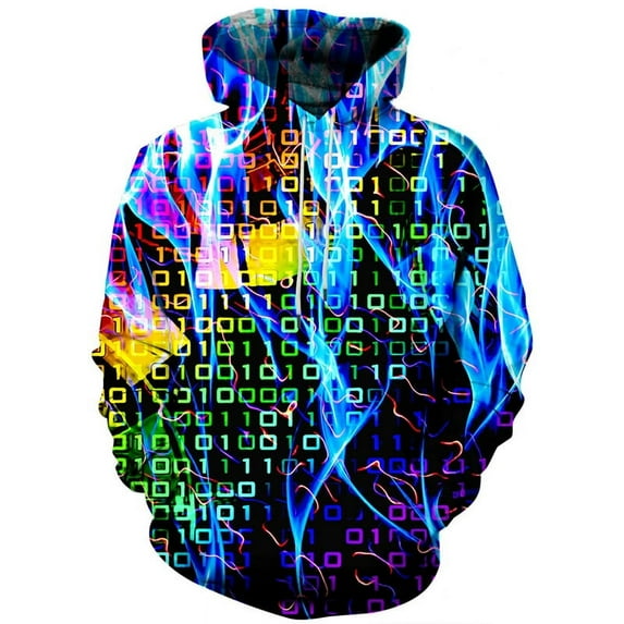Abstract Smog Graphic Hoodie Men Clothing 3D Traffiti Neon Printed New ...