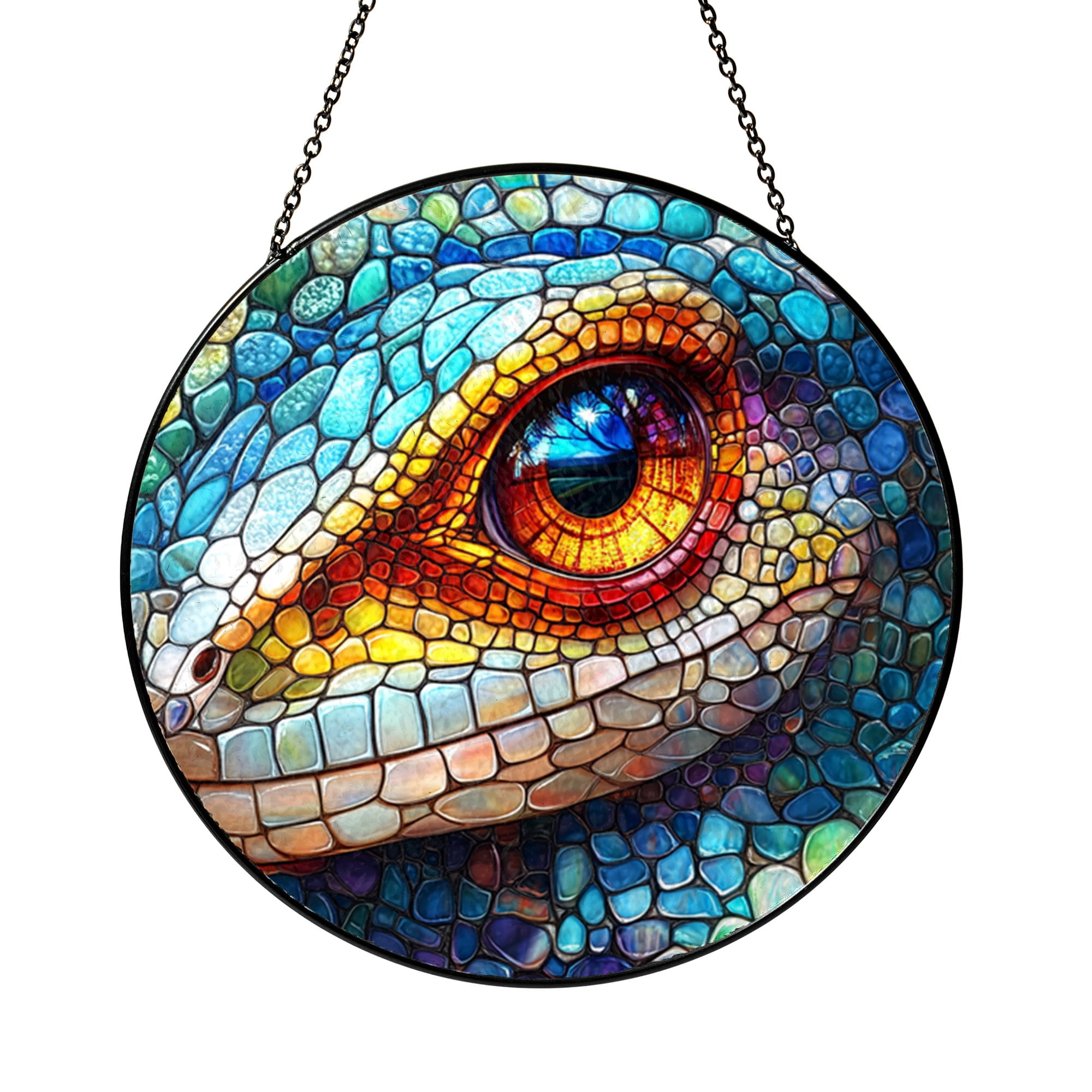 Abstract Snake Pattern Window Suncatcher – Decorative Glass Style Art ...
