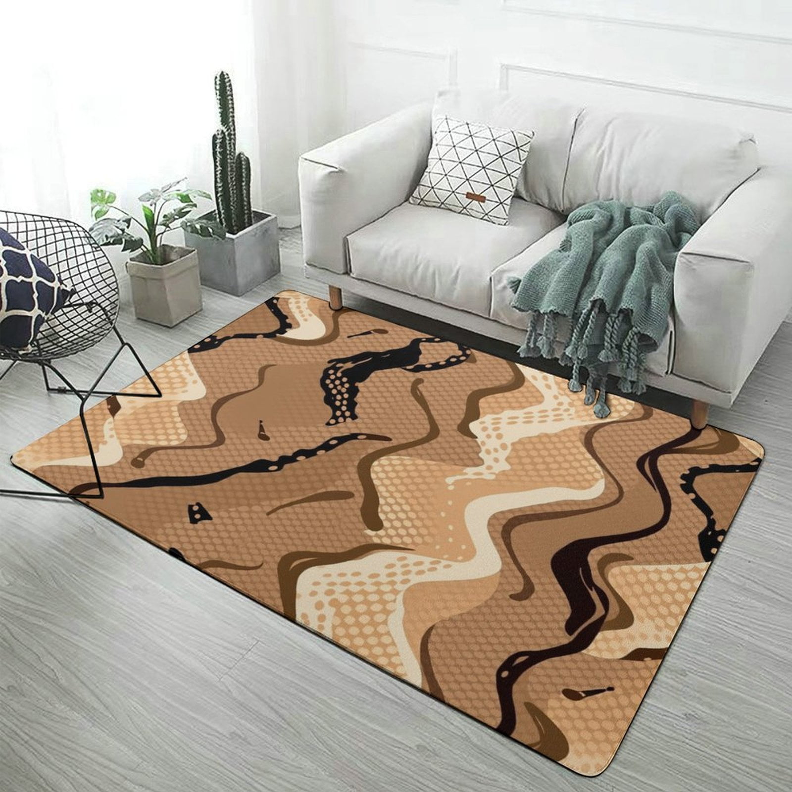 Abstract Snake Skin Pattern Carpet Large Size Living Room American ...