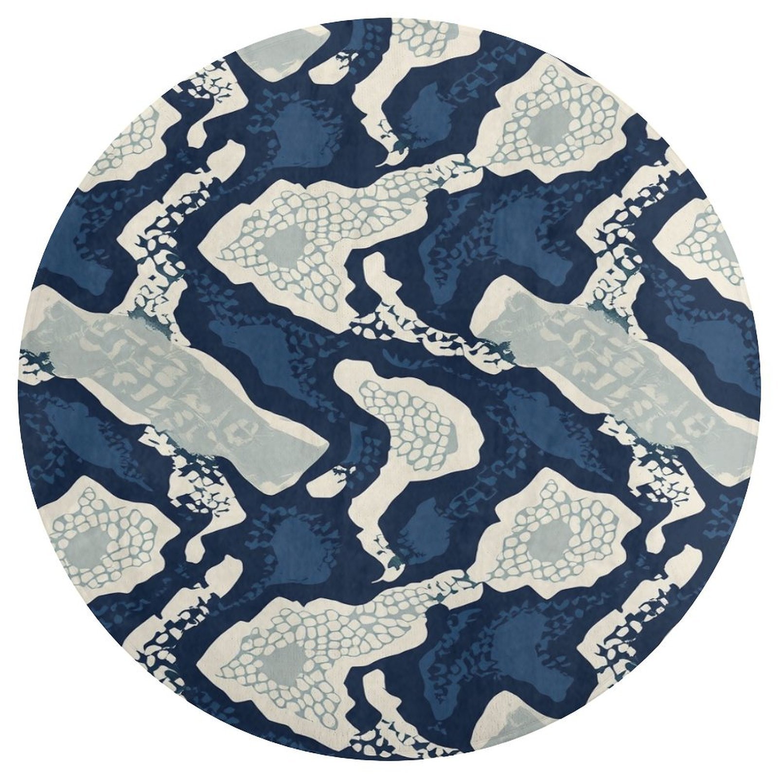 Abstract Snake Skin Pattern Round Carpets Living Room Sofa Coffee Table ...