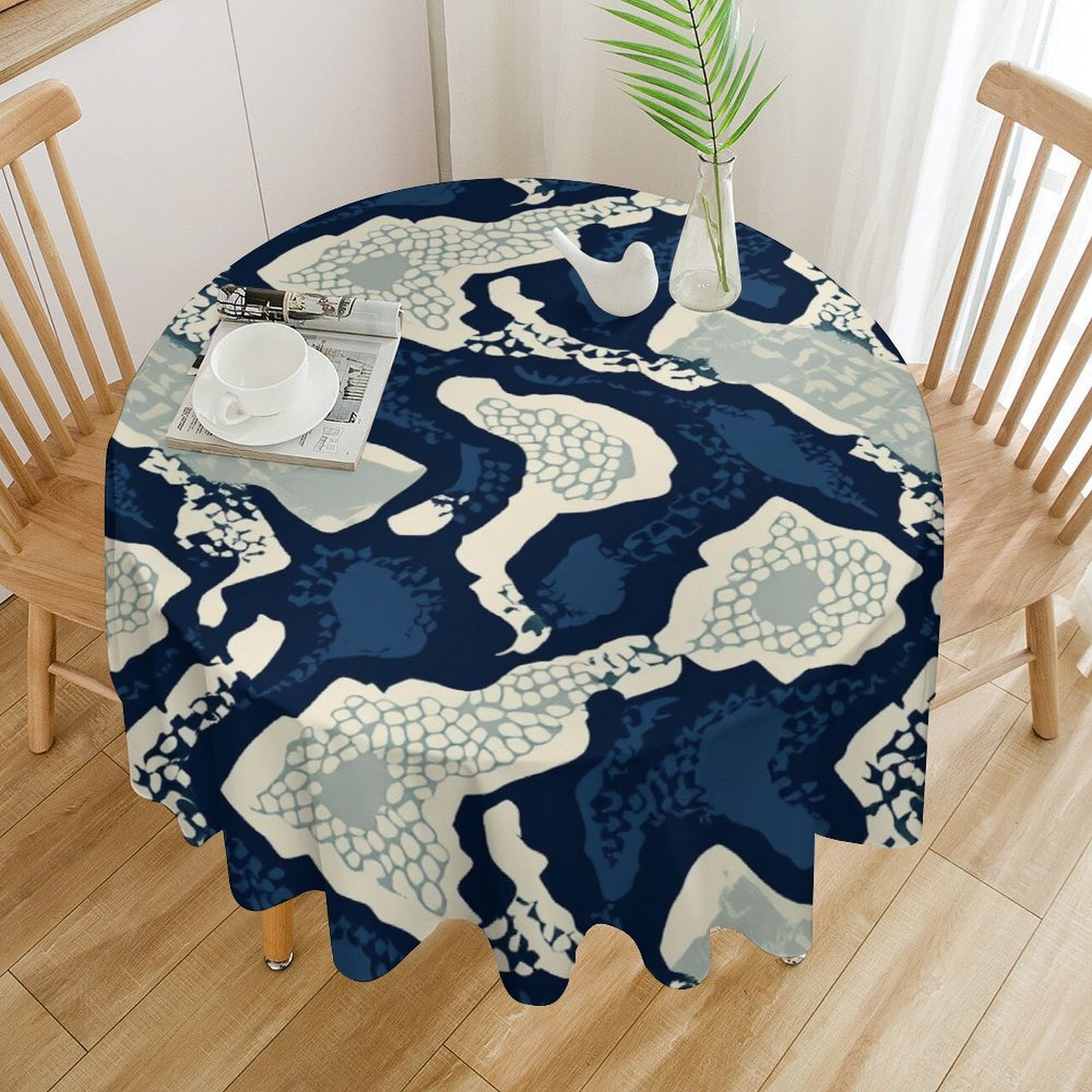 Abstract Snake Skin Pattern Round Tablecloths Circular Table Cover ...