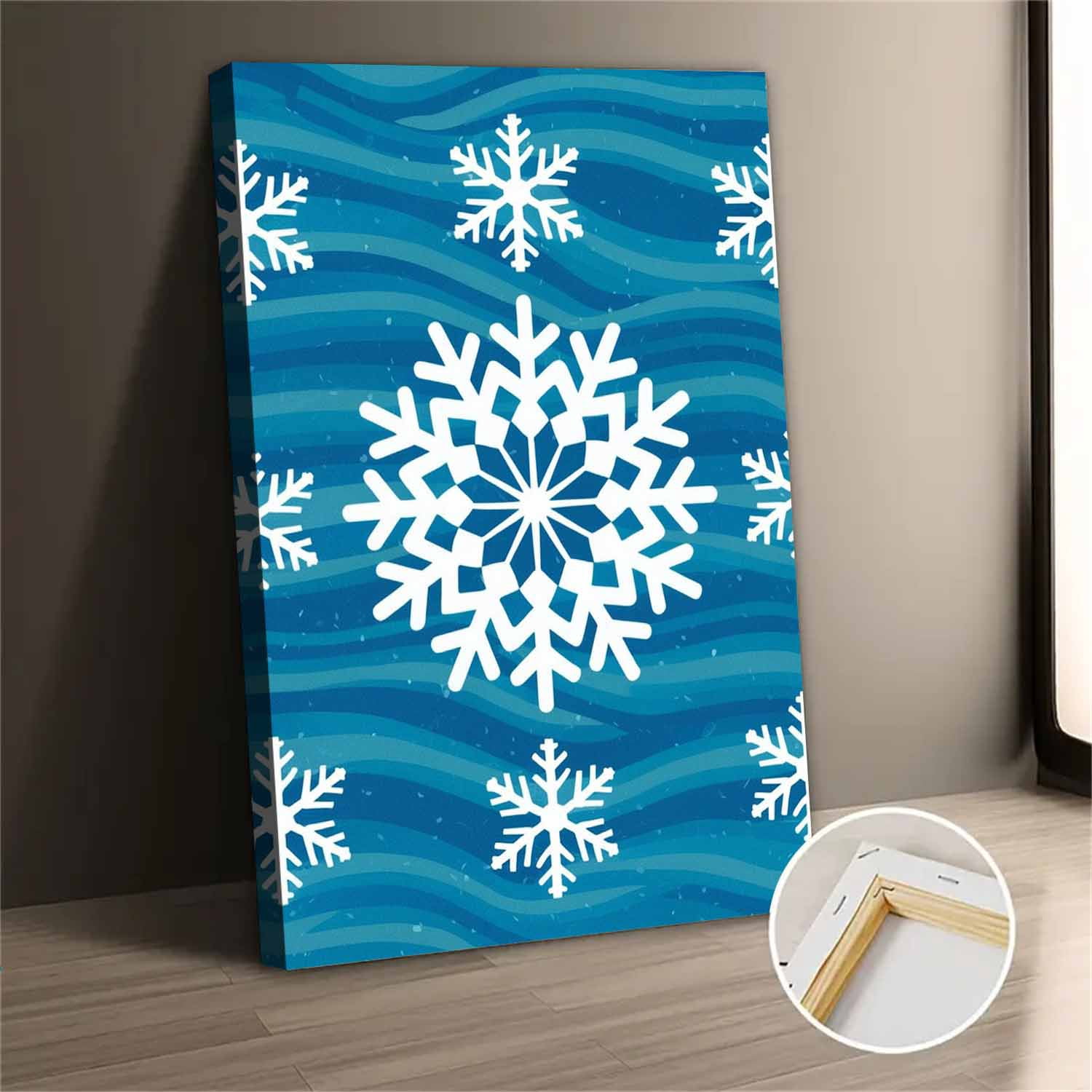 Abstract Snowflake Canvas Wall Art Decor For Bedroom Living Room ...