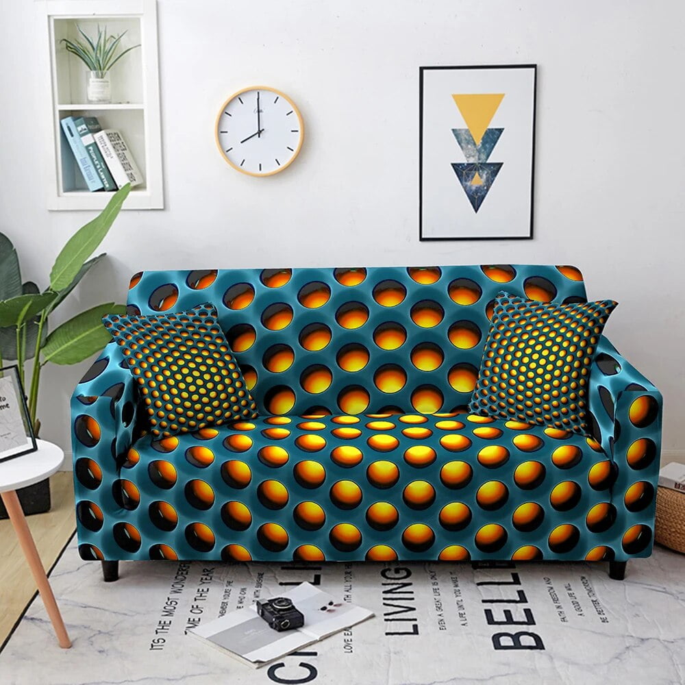 Abstract Sofa Slipcover Elastic Sofa Covers for Living Room Psychedelic ...