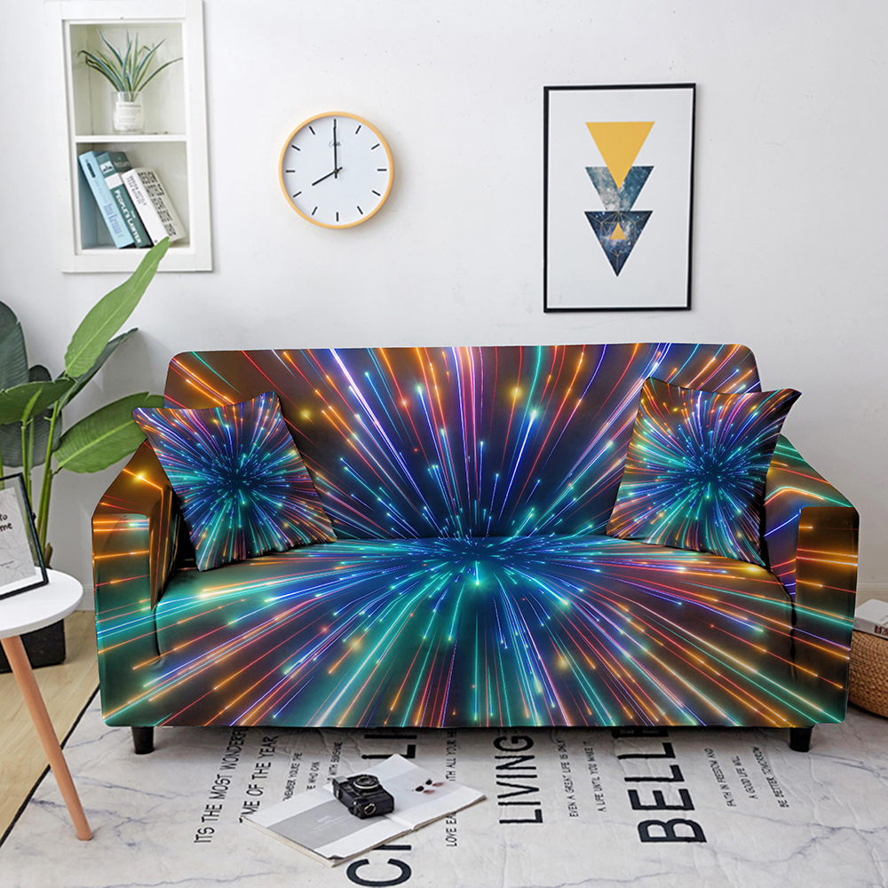 Abstract Sofa Slipcover Elastic Sofa Covers for Living Room Psychedelic ...