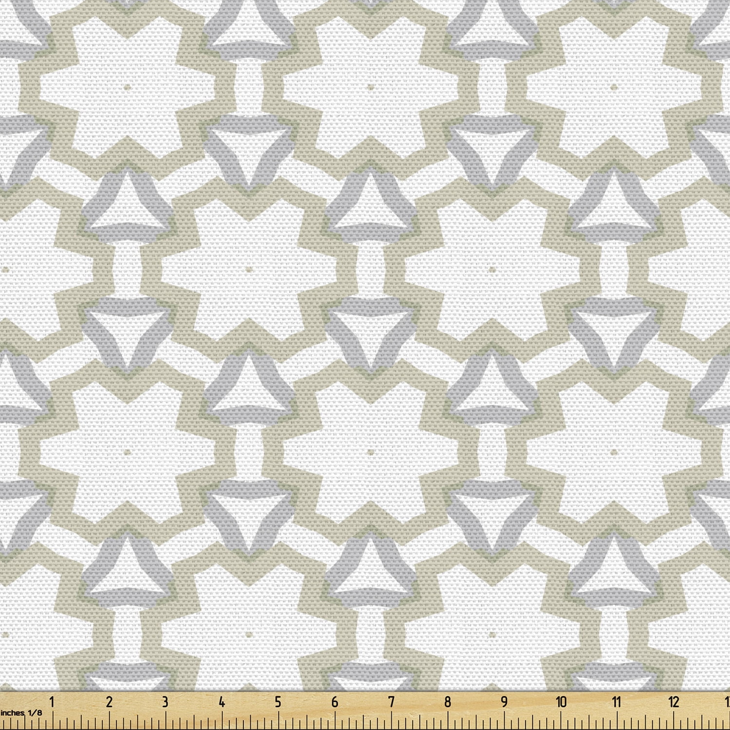 Ambesonne Abstract Fabric by the Yard Upholstery, Dots in Hexagonal ...
