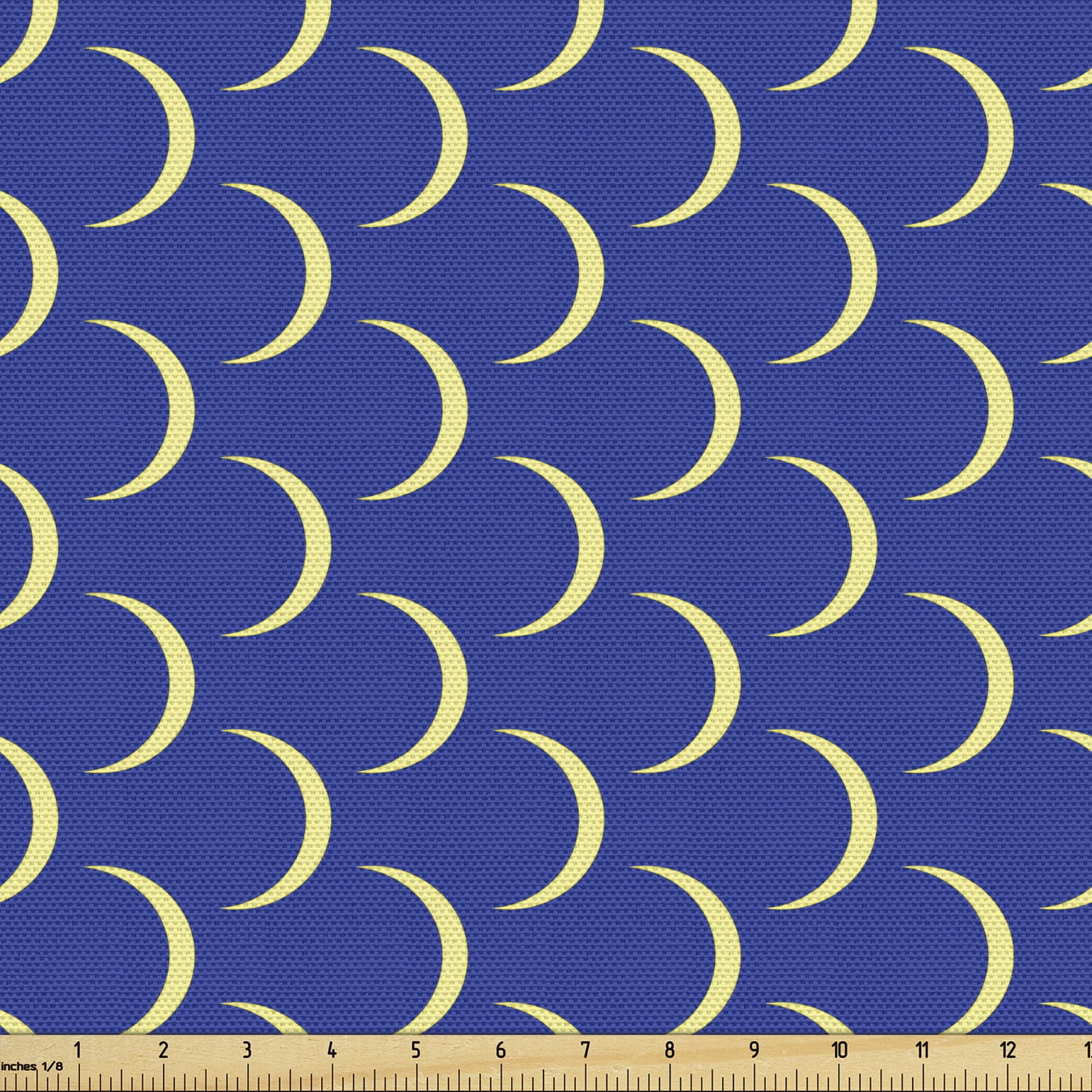 Ambesonne Abstract Fabric by the Yard Upholstery, Crescent Moon Night ...
