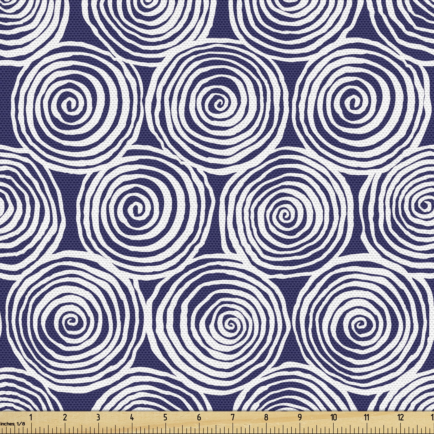 Ambesonne Abstract Fabric by the Yard Upholstery, Spirals Vortex ...