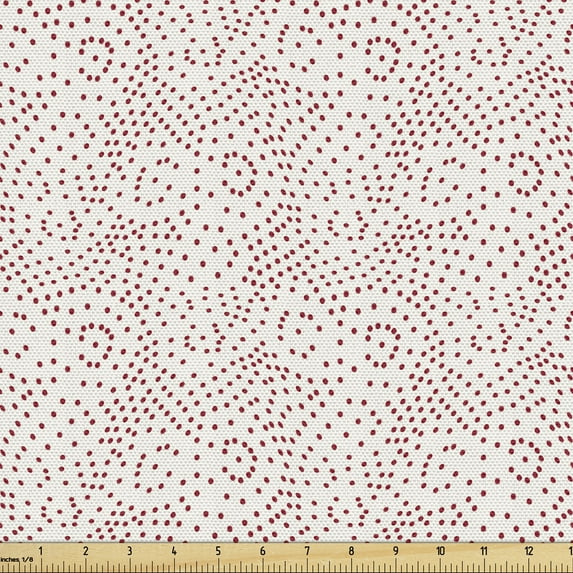 Abstract Sofa Upholstery Fabric by the Yard, Simplistic Ornate Pattern ...