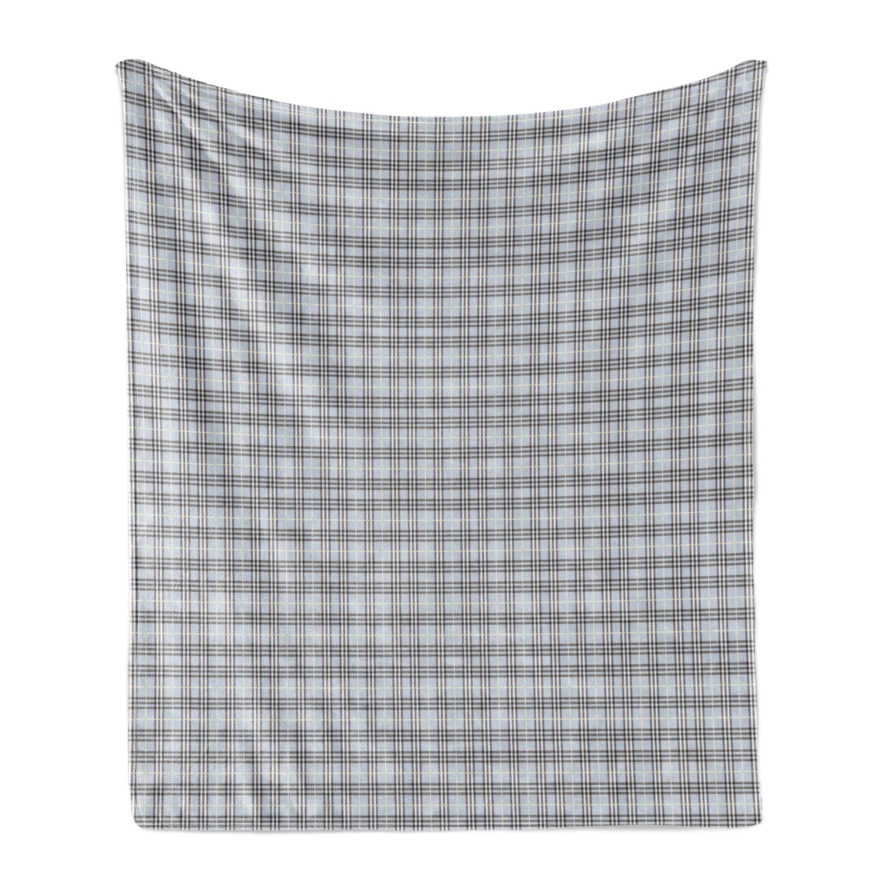 Abstract Soft Flannel Fleece Blanket, Modern Checkered Motif in Soft ...