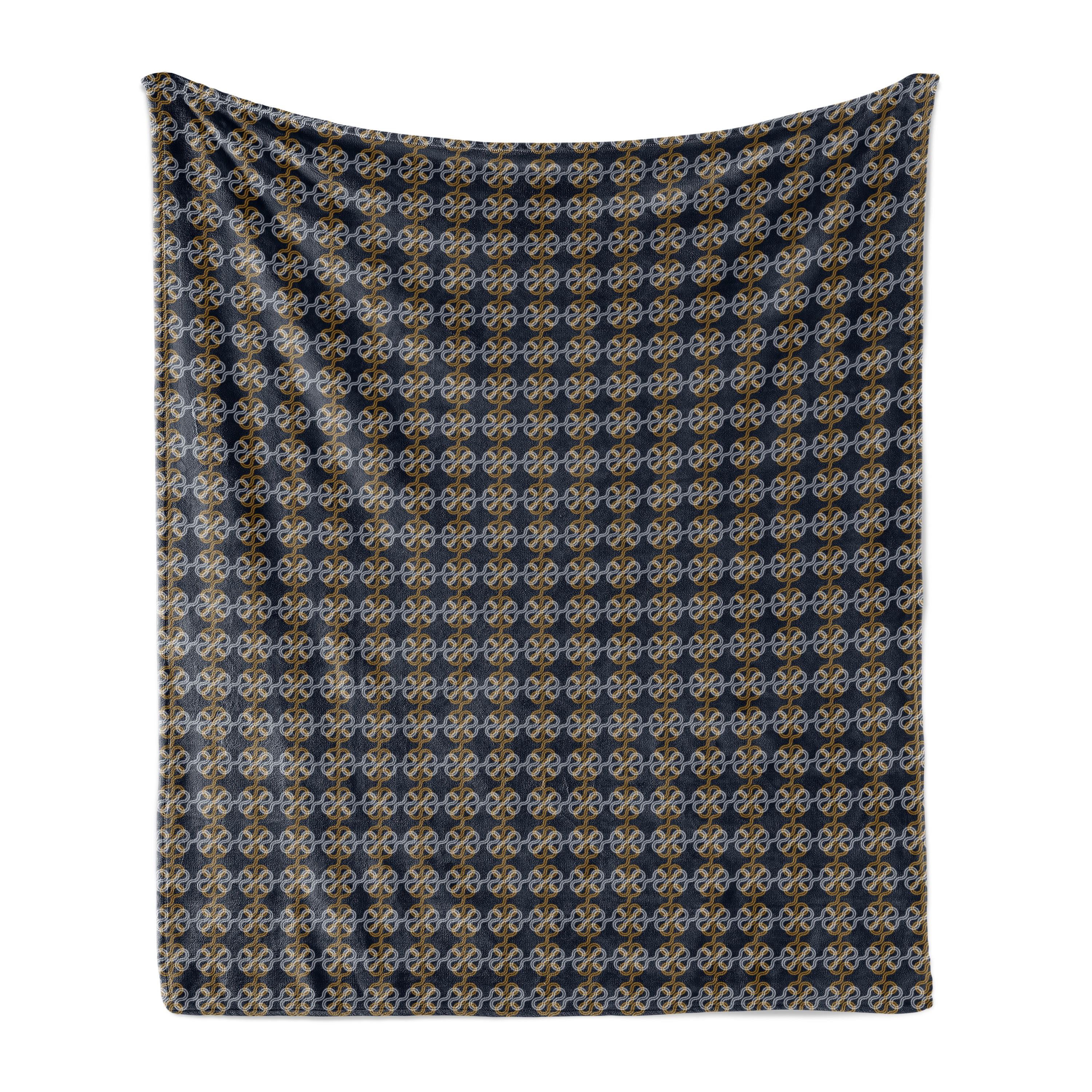 Abstract Soft Flannel Fleece Blanket, Pattern with Interlacing Lines ...