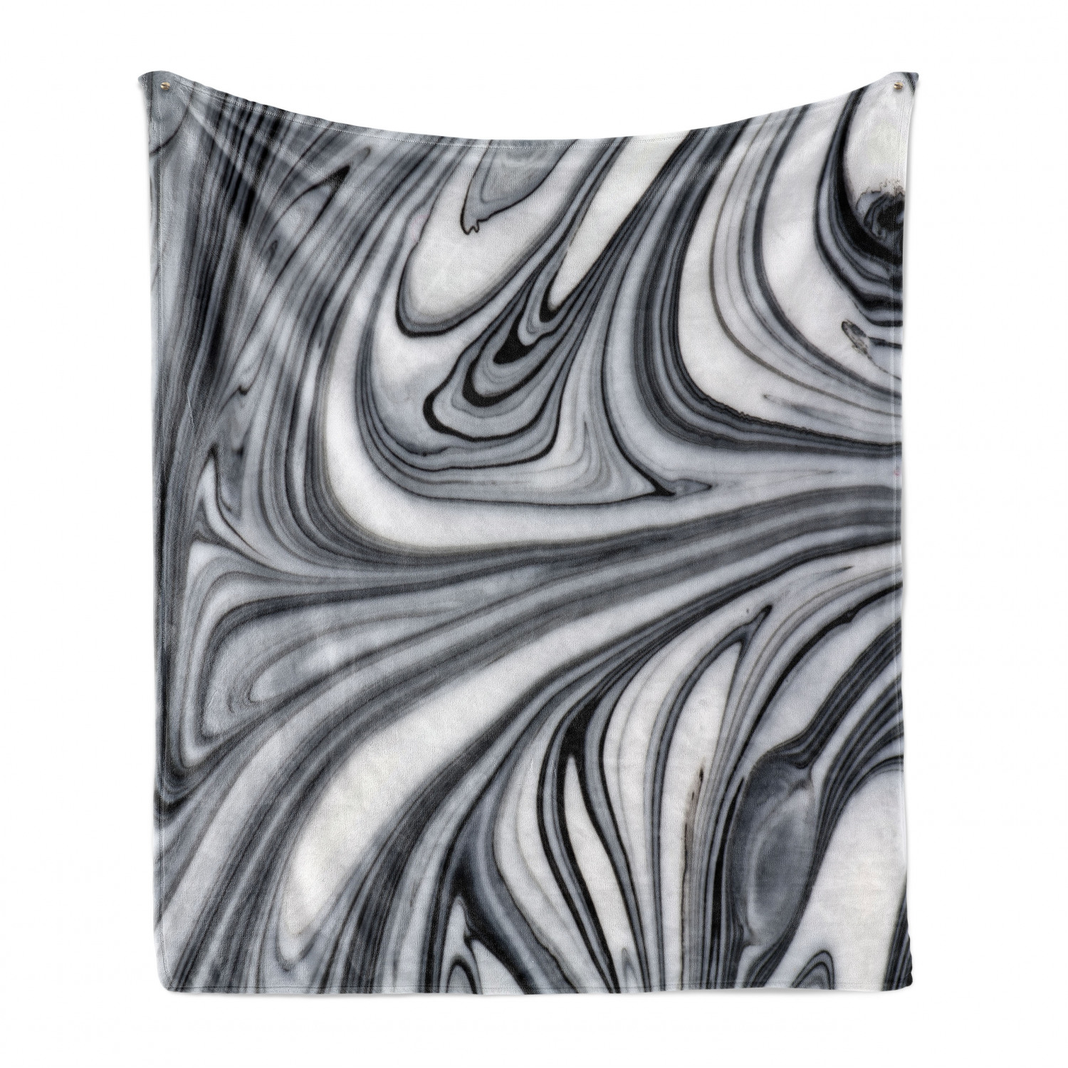 Abstract Soft Flannel Fleece Throw Blanket, Mix of White and Black ...