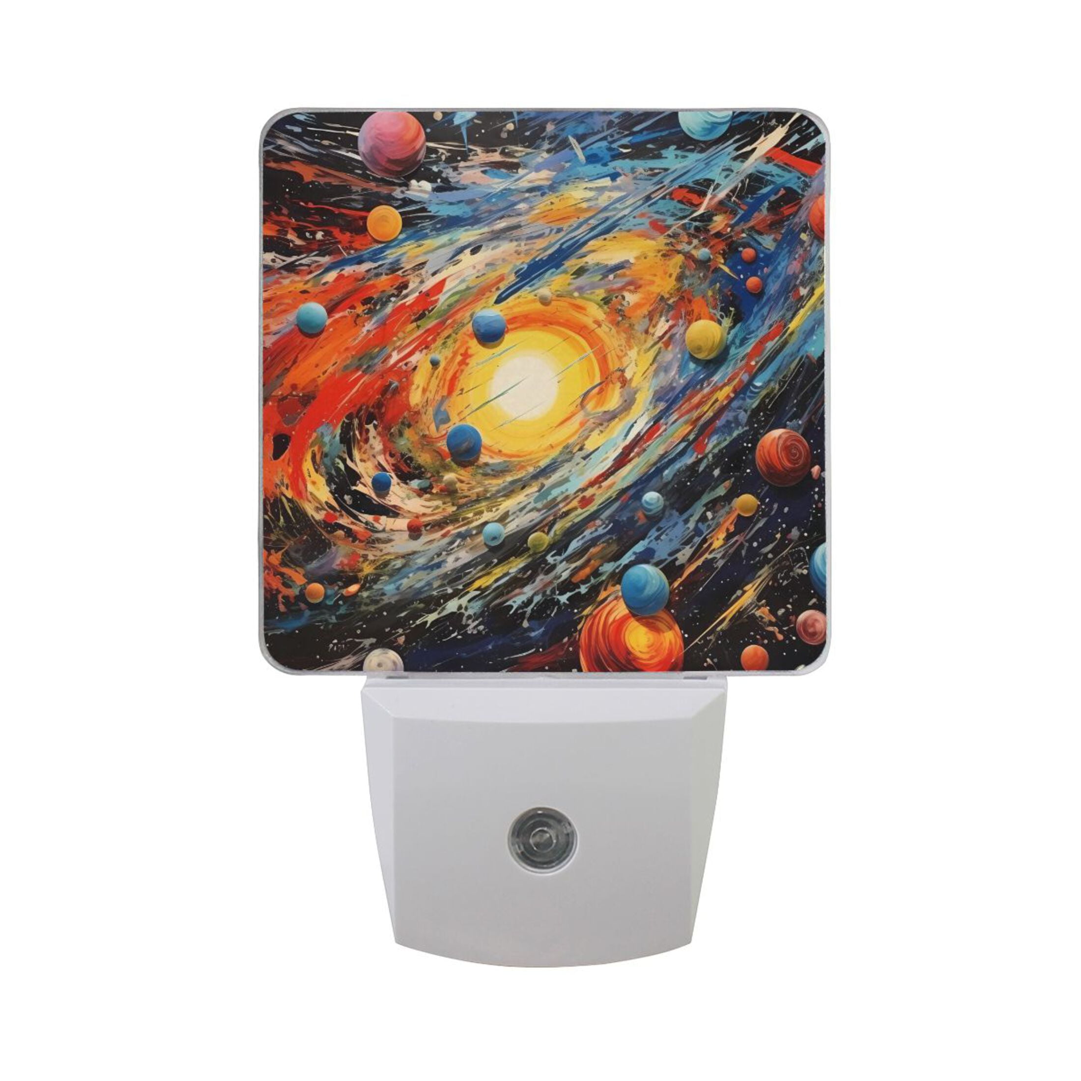 Abstract Solar System Night Light 2 Pack LED Nightlight Plug into Wall ...