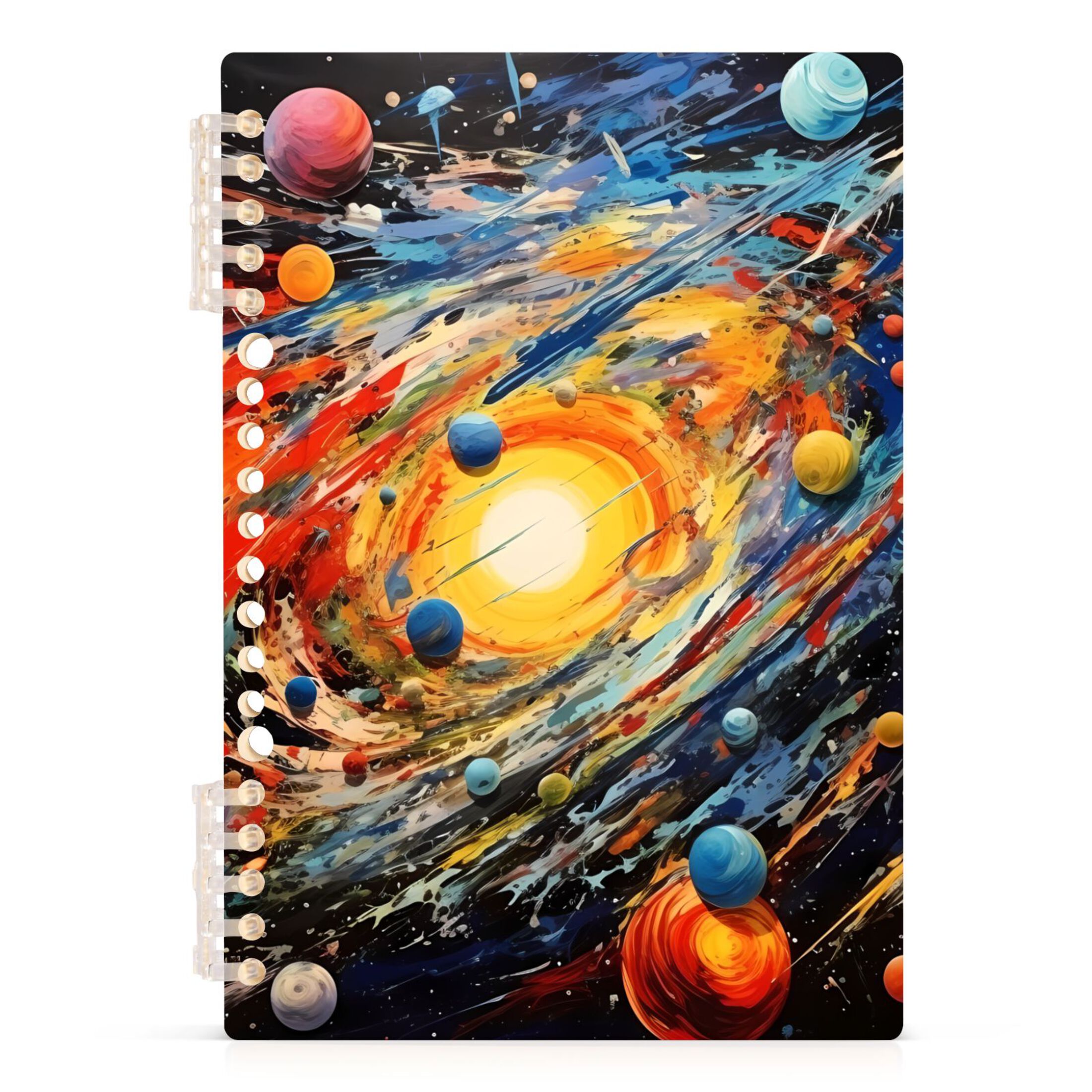 Abstract Solar System Spiral Notebooks 60 Sheets 120 Pages A5 Journal ...