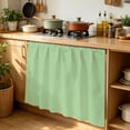 Abstract Solid Color Cabinet Curtains 35" W x 35" L, Simple Avocado Low ...