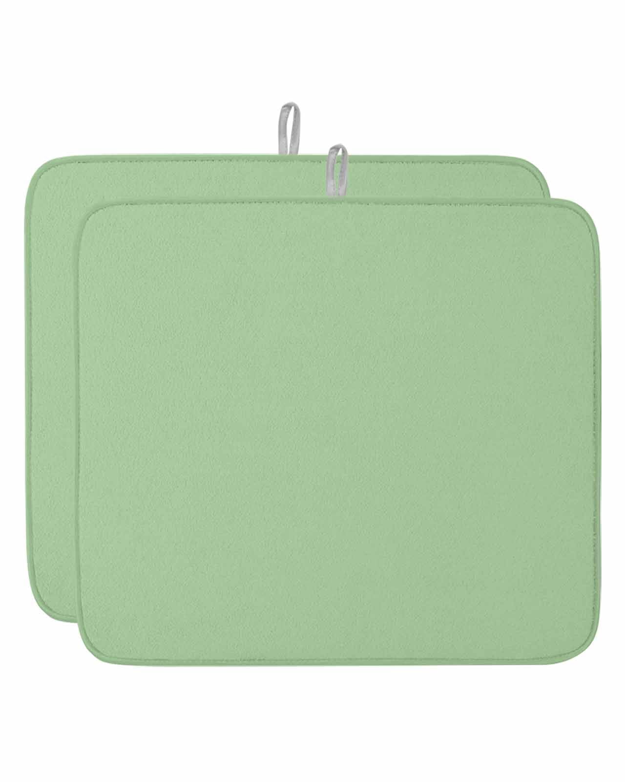 Abstract Solid Color Dish Drying Mat 16x18 inch Simple Avocado Low ...