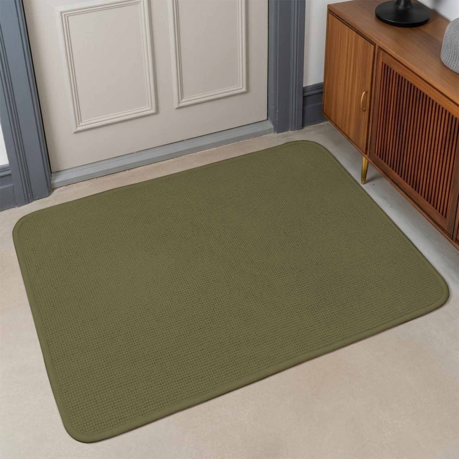 Abstract Solid Color Front Door Mat Indoor Entrance, Simple Avocado ...