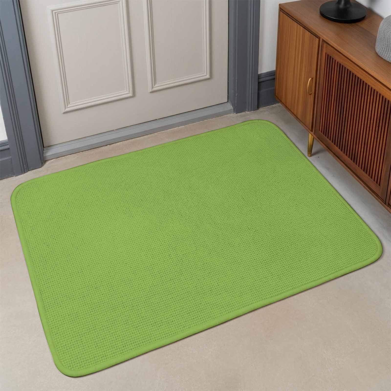 Abstract Solid Color Front Door Mat Indoor Entrance, Simple Avocado ...