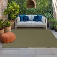 Abstract Solid Color Indoor Outdoor Rugs 5x8 Ft, Simple Avocado Dark ...