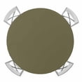 Abstract Solid Color Round Table Cover, Simple Avocado Dark Low ...