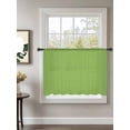Abstract Solid Color Sheer Curtains 54 Inch Long 1 Panel Simple Avocado ...