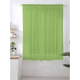 Abstract Solid Color Sheer Curtains 72 Inch Long 1 Panel Simple Avocado ...