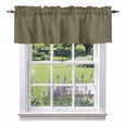 Abstract Solid Color Valance Curtain 1 Panel, Simple Avocado Dark Low ...