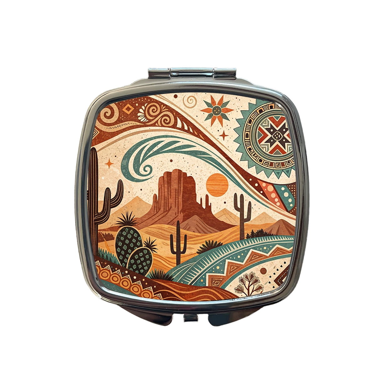 Abstract Southwestern Design Travel Makeup Handbag Purse Small Pocket ...