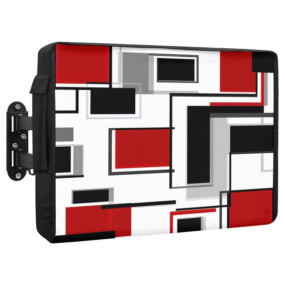 Abstract Space Design Sense Outdoor TV Cover 48 to 50 Inch Red Black ...