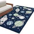 Abstract Space Kitchen Runner Rug 2.7x5 Washable Runners for Hallway ...