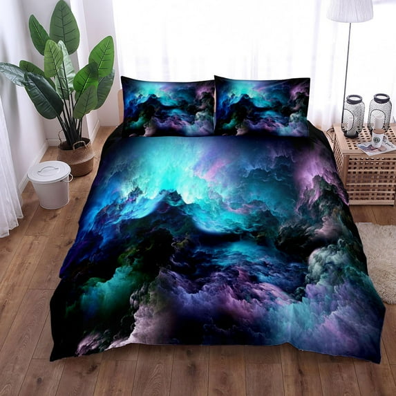 Abstract Space Nebula Duvet Cover Set UK Single Double King US Twin ...