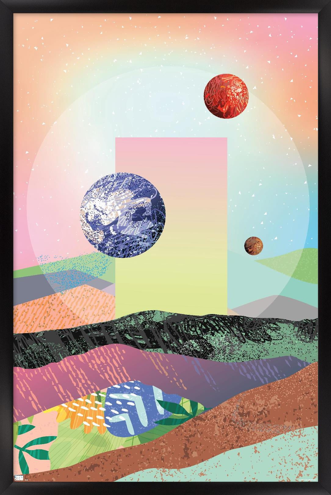 Abstract Space Wall Poster, 22.375" x 34" Framed - Walmart.com