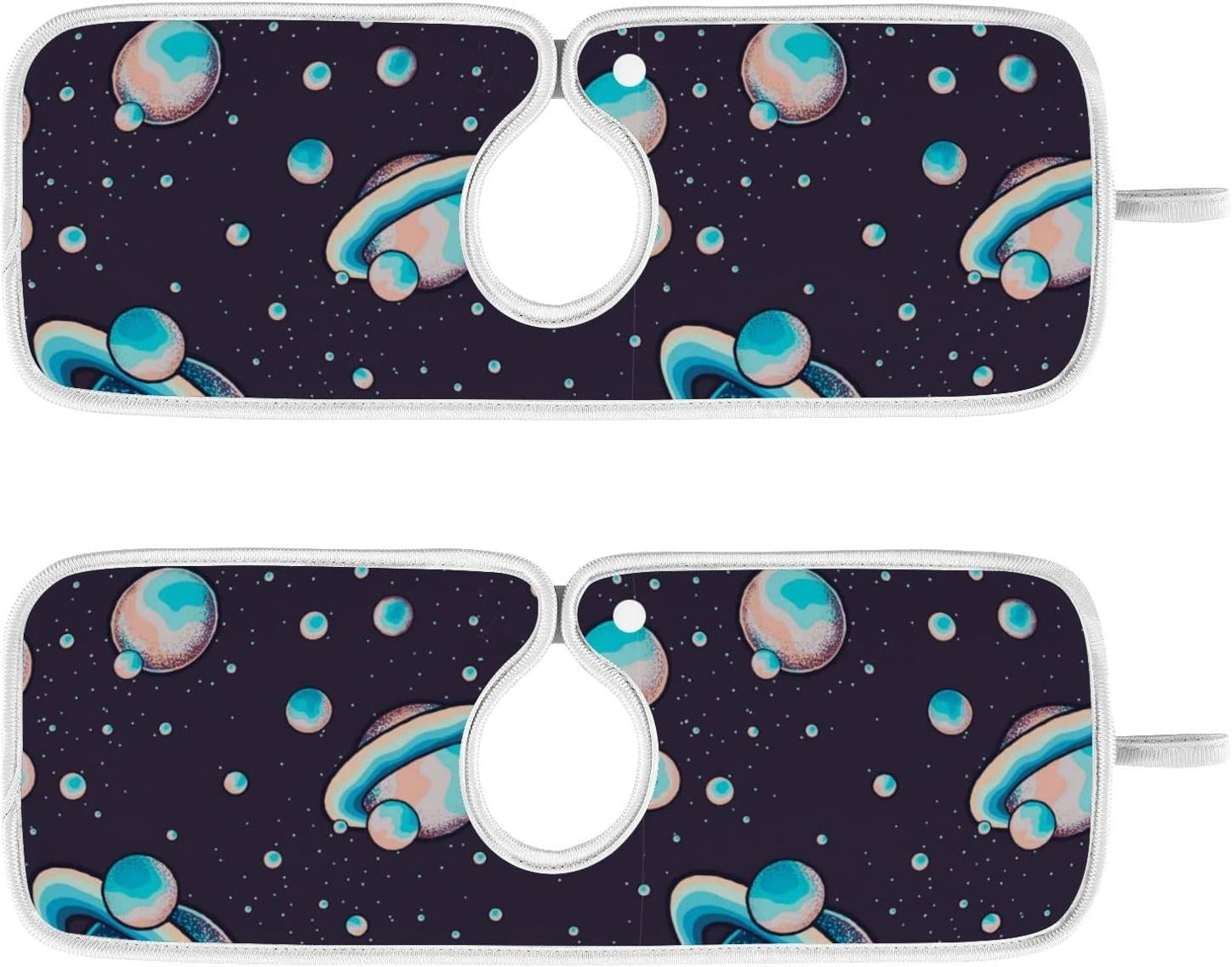 Abstract Spaceship Ufo 2PCS Faucet Absorbent Mat Kitchen Faucet Sink ...