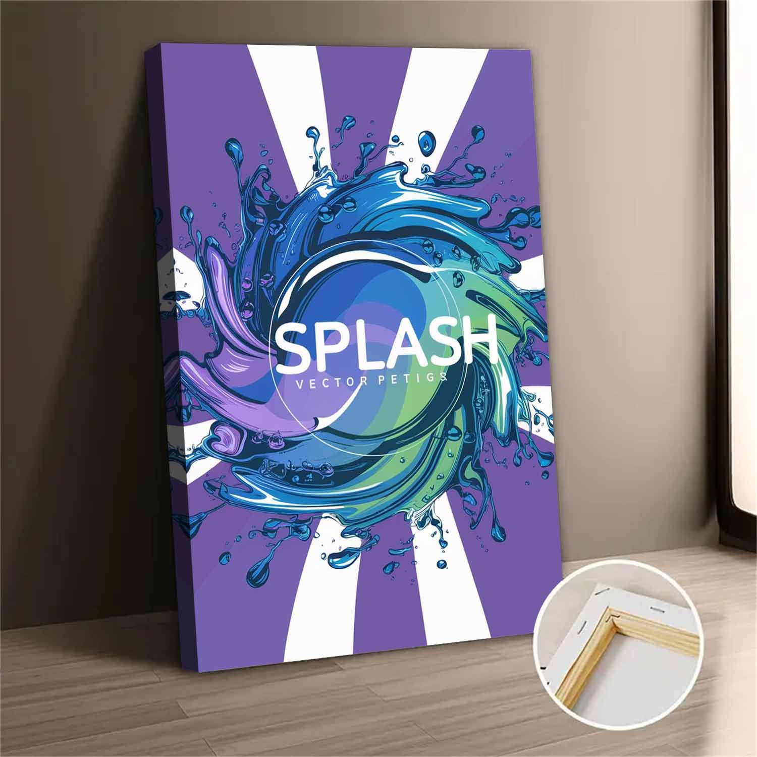 Abstract Splash Canvas Wall Art Print For Living Room Home Decor - Walmart.com