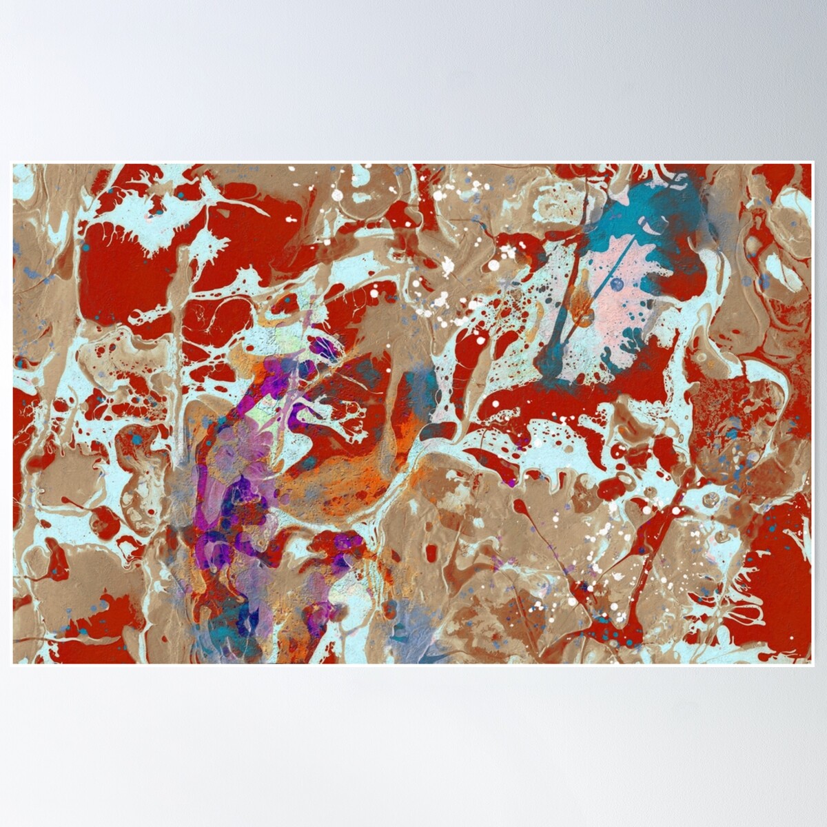 Abstract Splatter Paint Poster Wall Art, Modern Wall Decor For Living ...