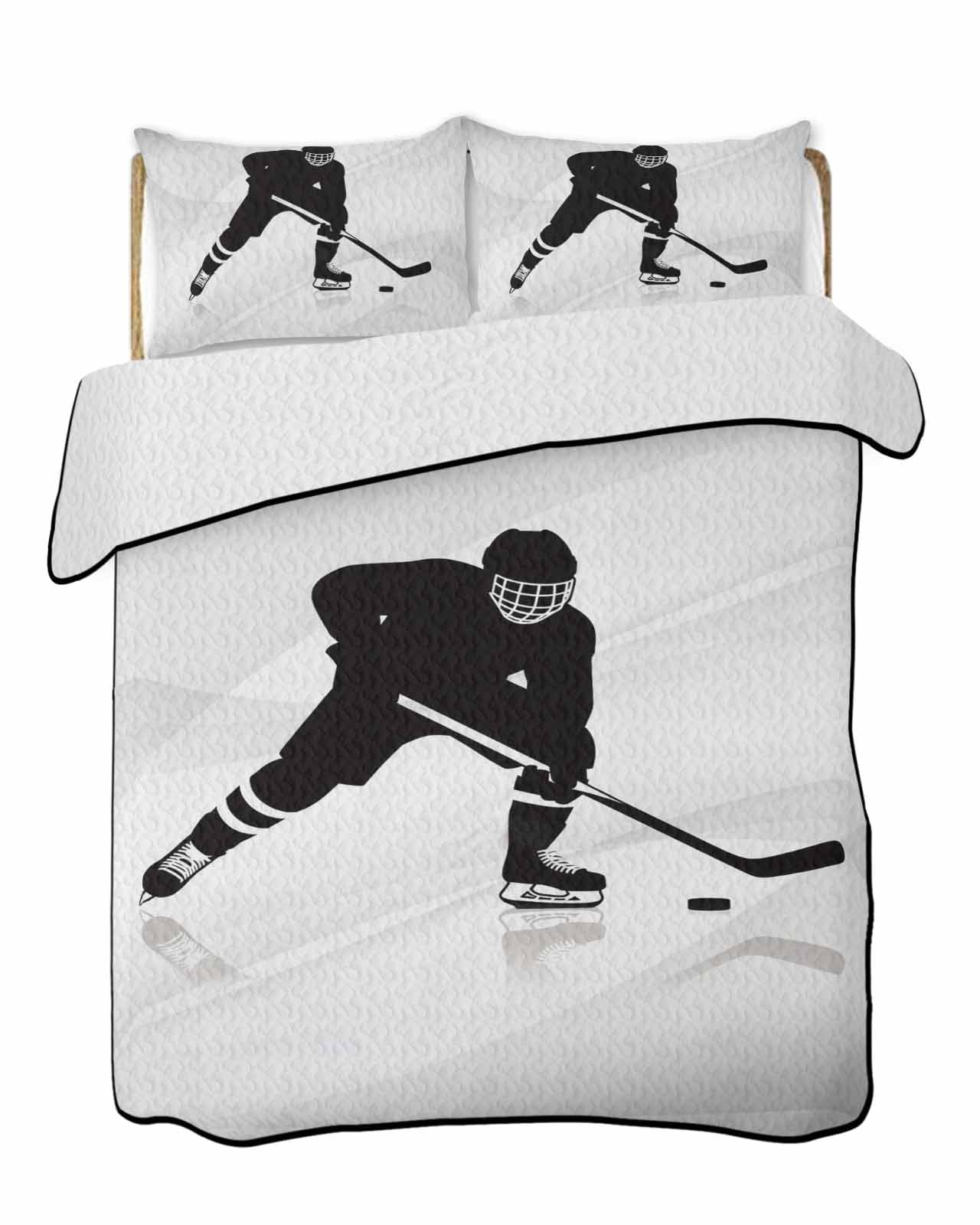 Abstract Sports 3 Pieces Quilt Set, 1 Quilt with 2 Shams, Athletes ...