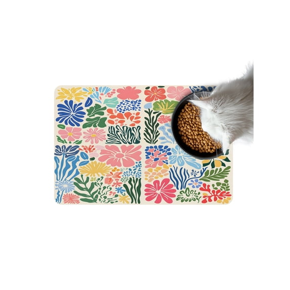 Abstract Spring Floral Doormat Non Slip Diatomaceous Earth Door Mat ...