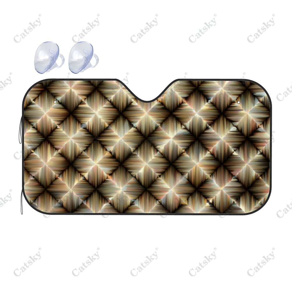 Abstract Square Car Windshield Cover Sun ShadeUniversal Folding Block ...