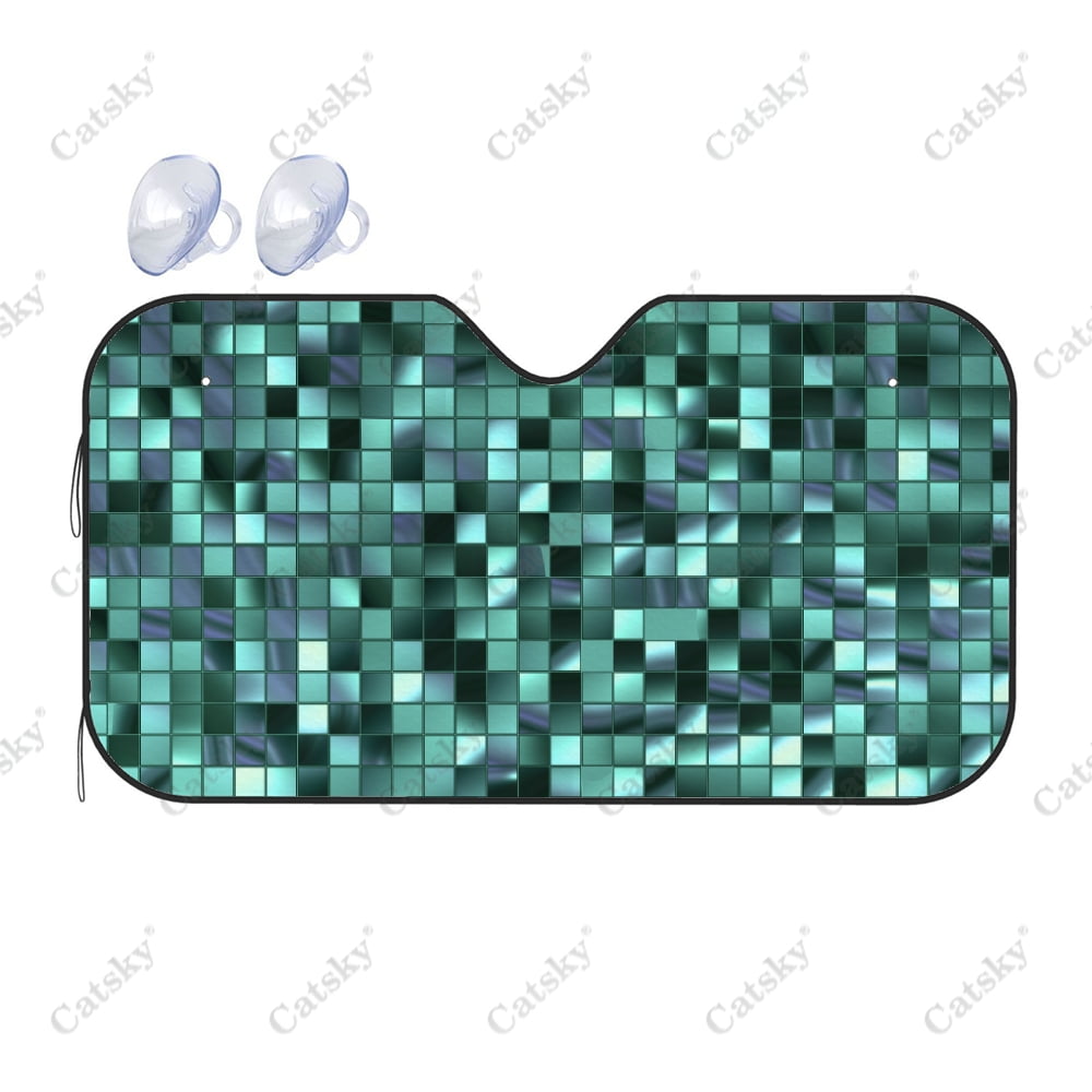 Abstract Square Car Windshield Cover Sun ShadeUniversal Folding Block ...
