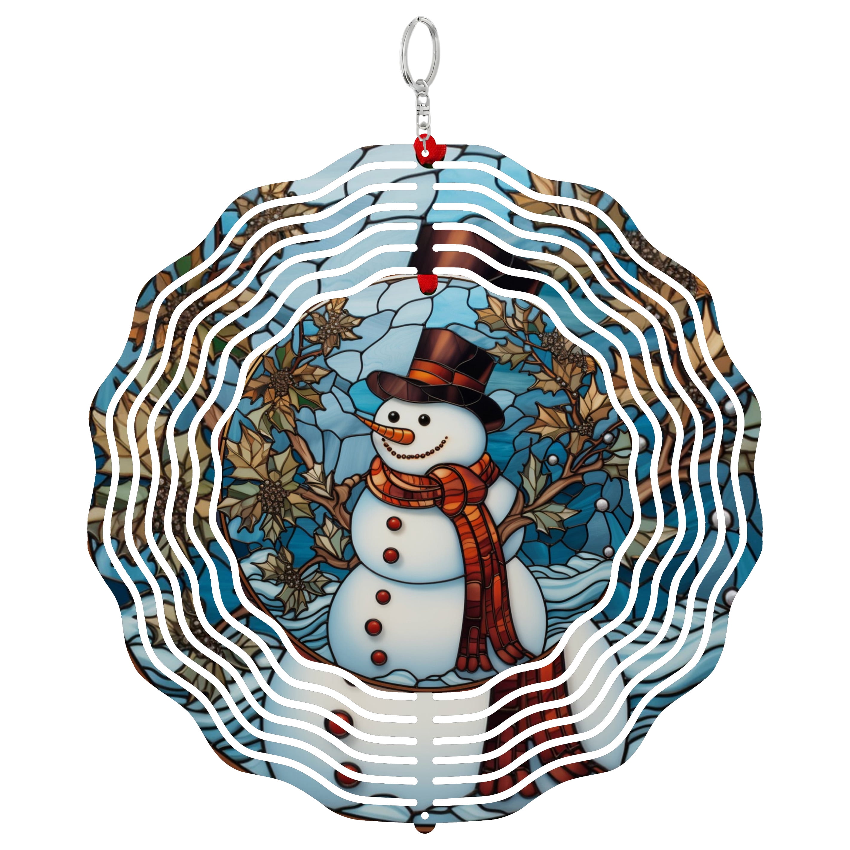 Abstract Stained Glass 3D Wind Spinner Kinetic Hanging Garden Decor ...