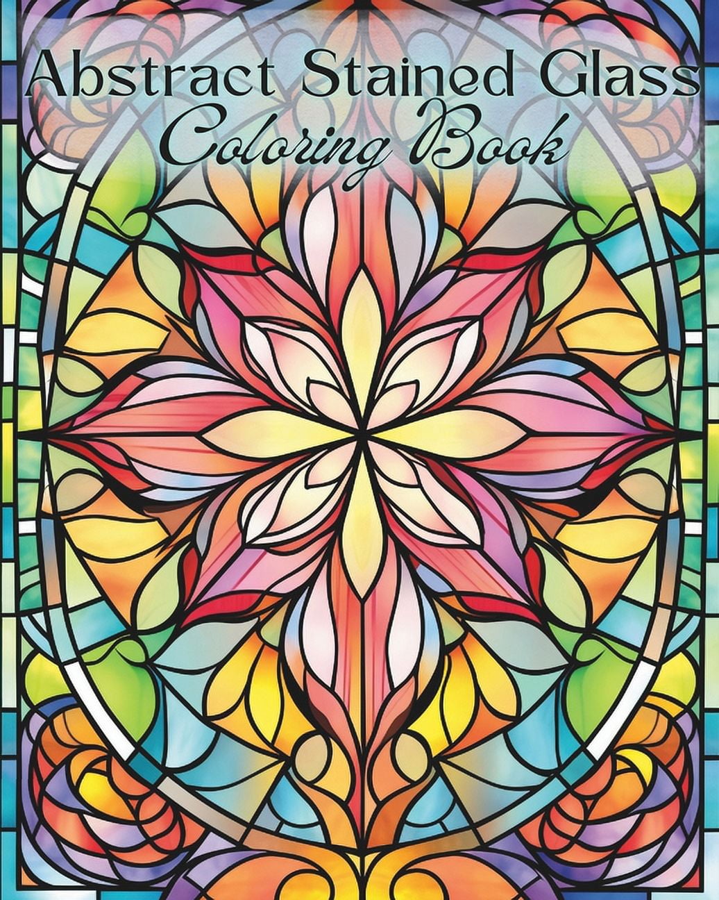 Abstract Stained Glass Coloring Book - Walmart.com