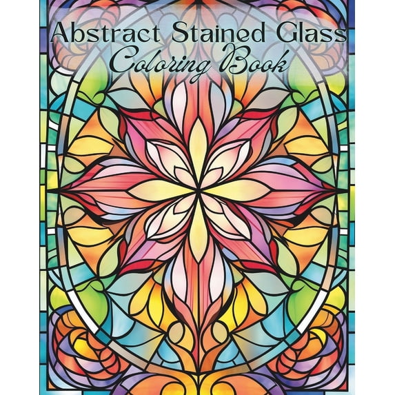 Abstract Stained Glass Coloring Book - Walmart.com