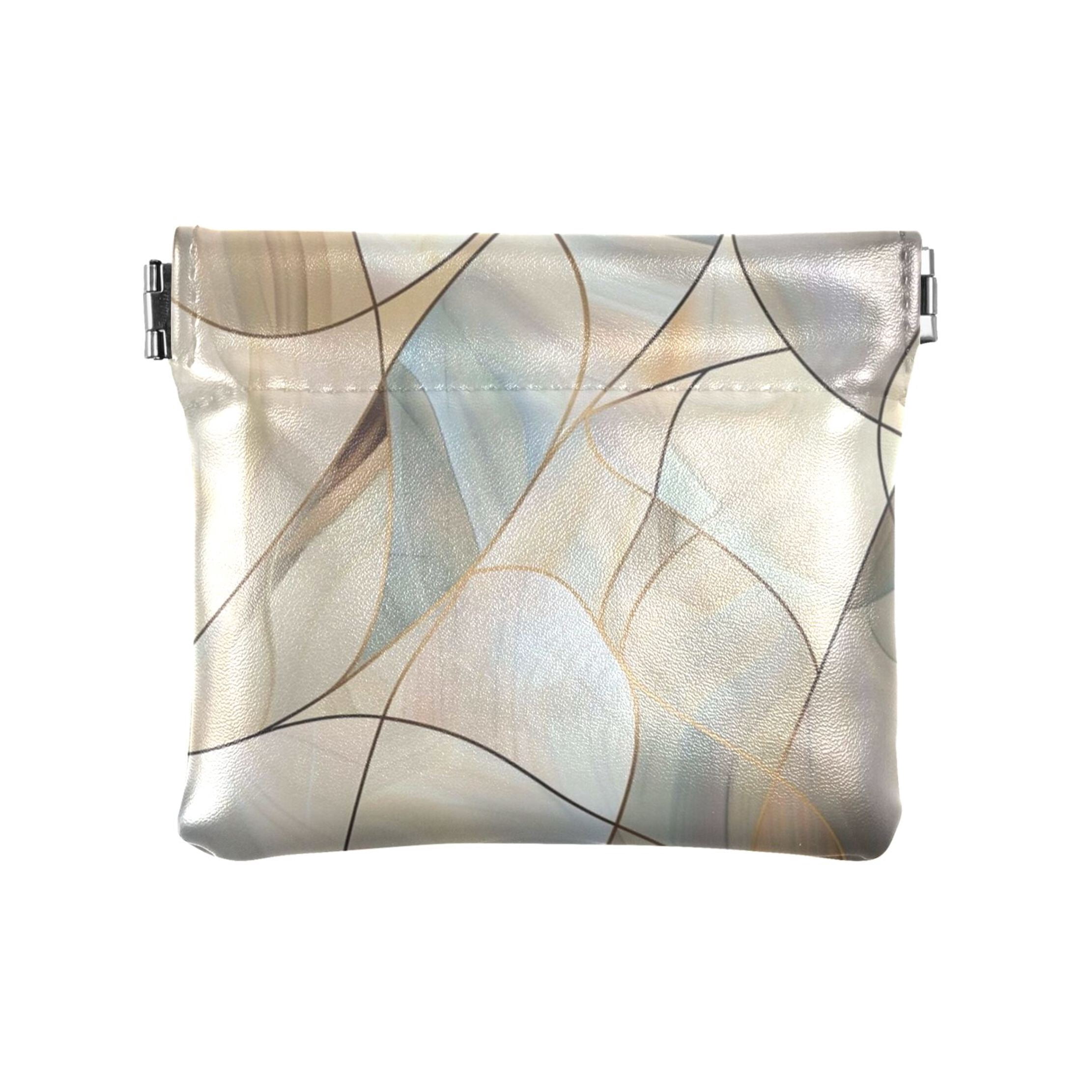 Abstract Stained Glass Pattern Wallet Small PU Leather Change Pouch ...
