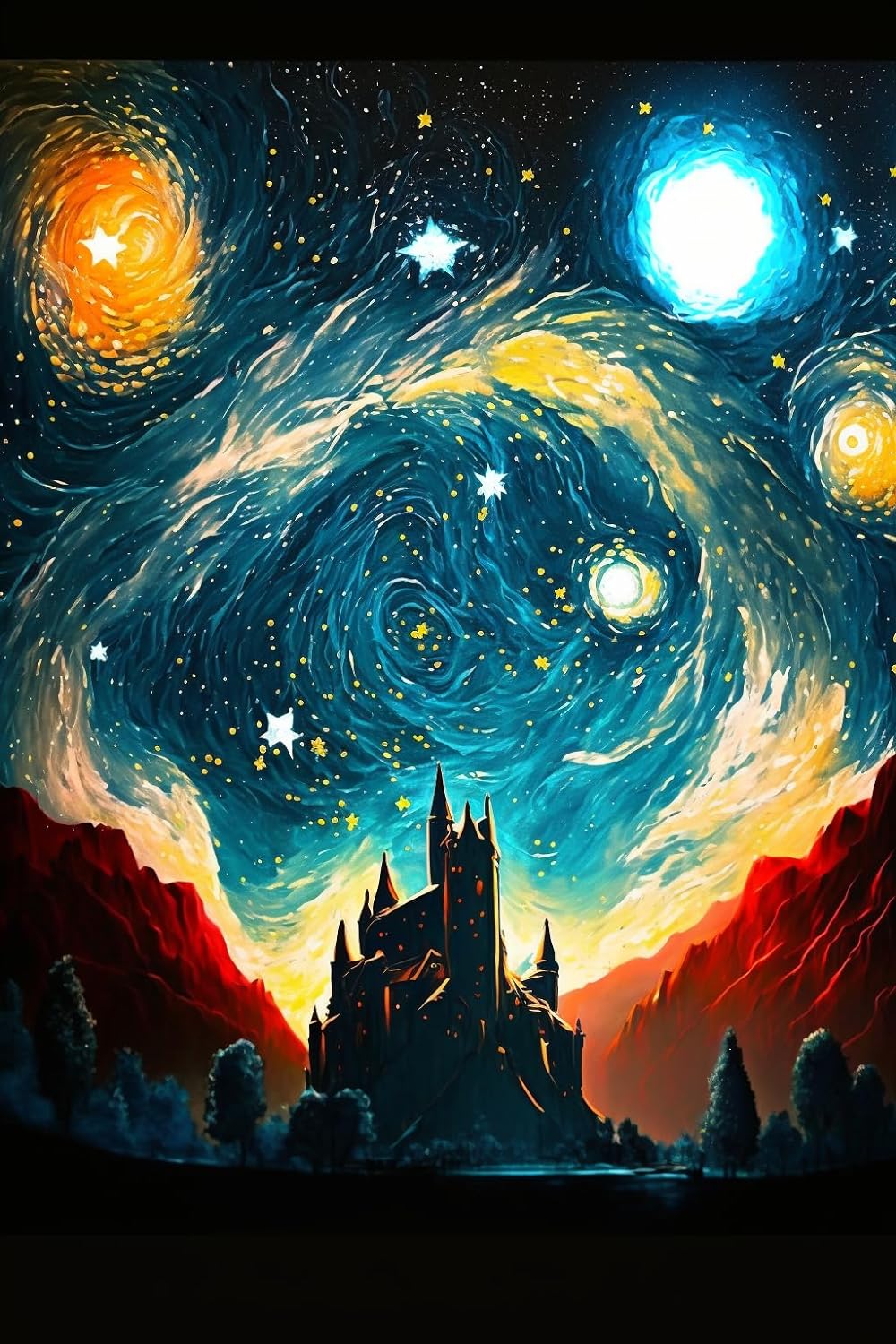 Abstract Starry Sky House 1000 Piece Jigsaw Puzzle Suitable for All ...