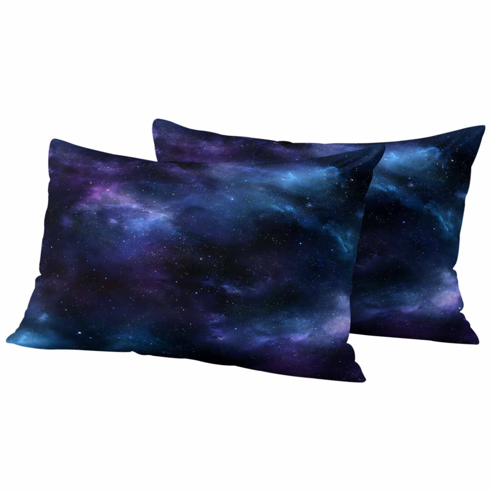 Abstract Starry Sky Outdoor Pillow Covers Set of 2 Blue Black Purple ...