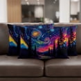 Abstract Starry Sky Pillow Covers Set of 4, Path Forest Dreamy ...