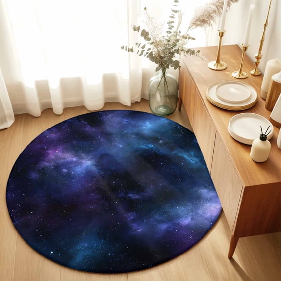 Abstract Starry Sky Star Round Area Rug 3ft,Living Room Rug Non-Slip ...
